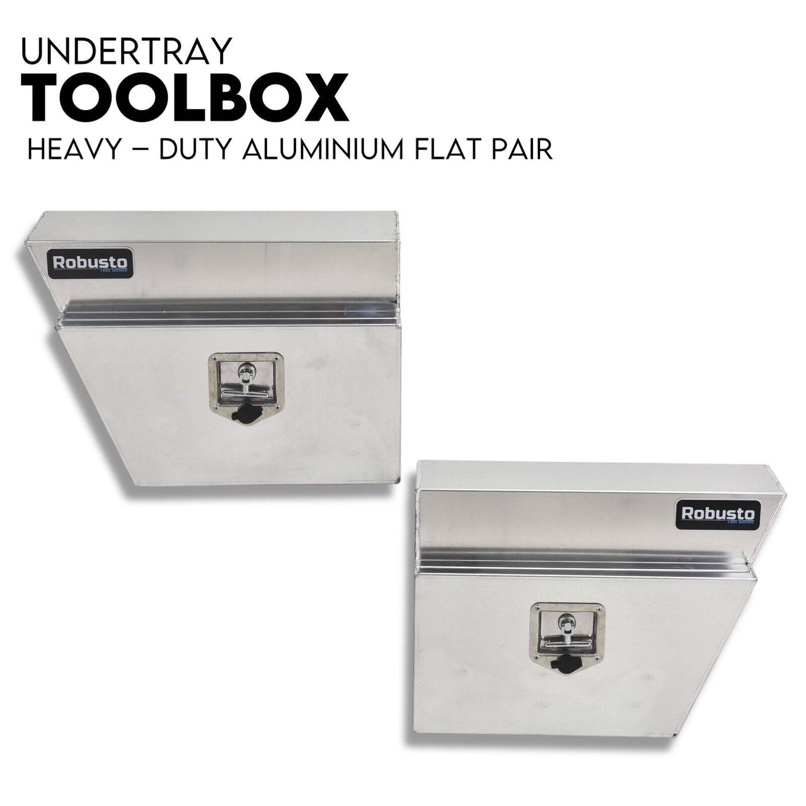 Under Tray Tool Box Underbody Pair Set 600mm Aluminium - Premium Camping Gear for Australian ...