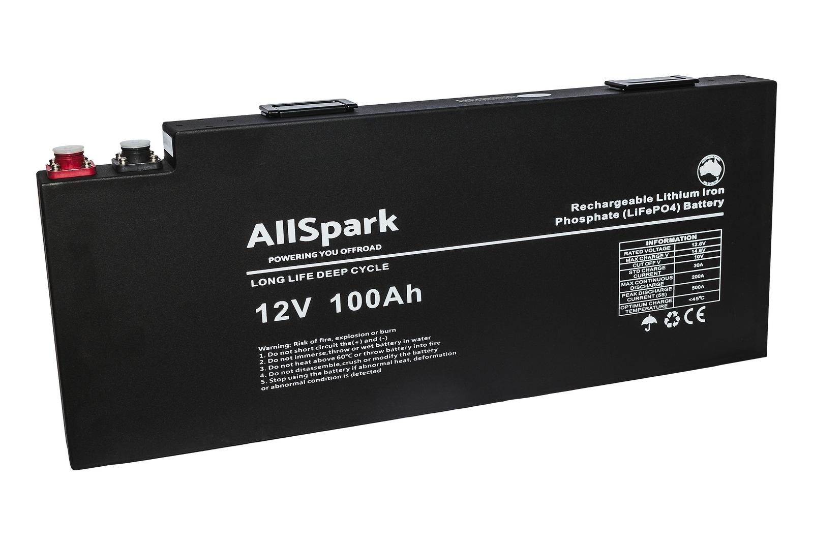 AllSpark Ultra Slimline 12V 100ah High Performance Lithium Battery ...