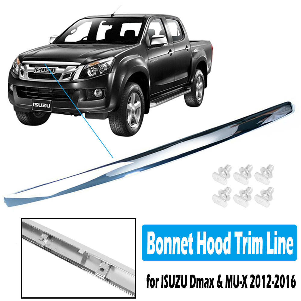 Chrome ABS Car Front Line Bonnet Hood Trim for ISUZU D-Max Dmax MU-X ...