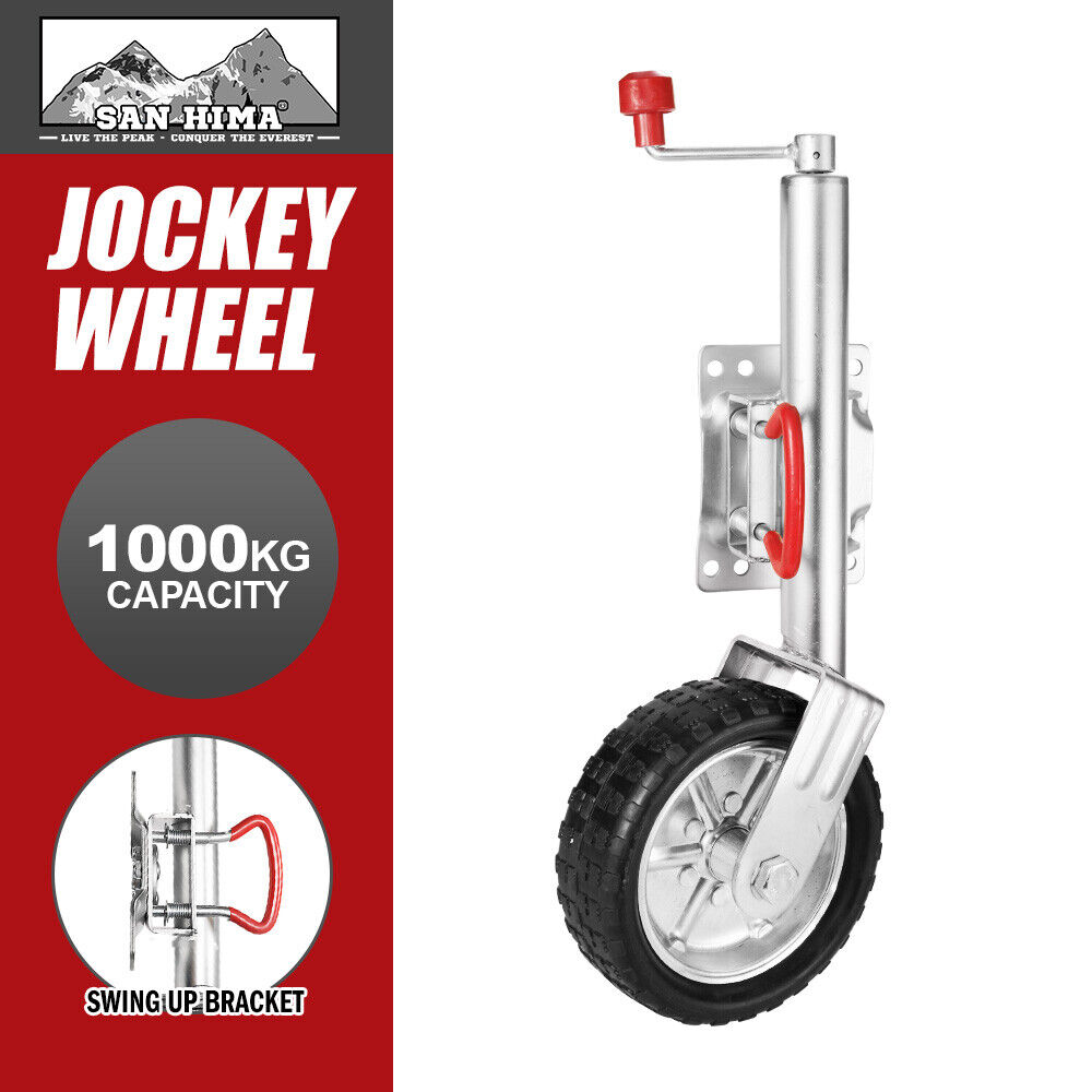 Jockey Wheel 10" Inch Swing Up Rubber Wheel 1000kg Caravan Boat Trailer ...