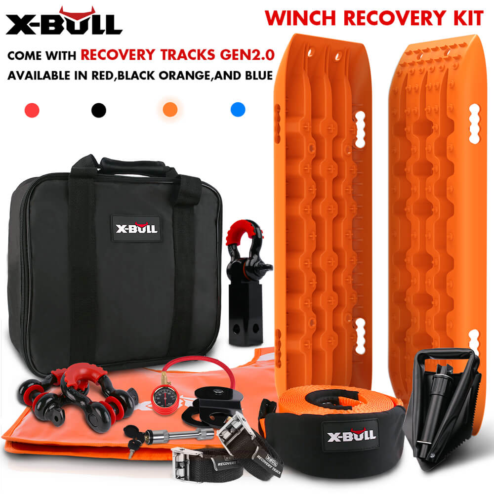 X-BULL Winch Recovery Kit Snatch Strap Off Road 4WD with Recovery ...