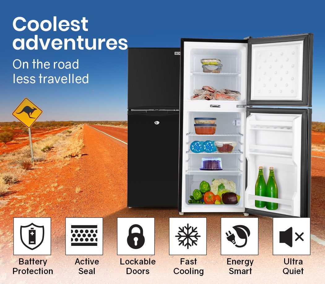 GECKO 125L Portable Fridge Freezer Camping Motorhome Caravan Upright ...