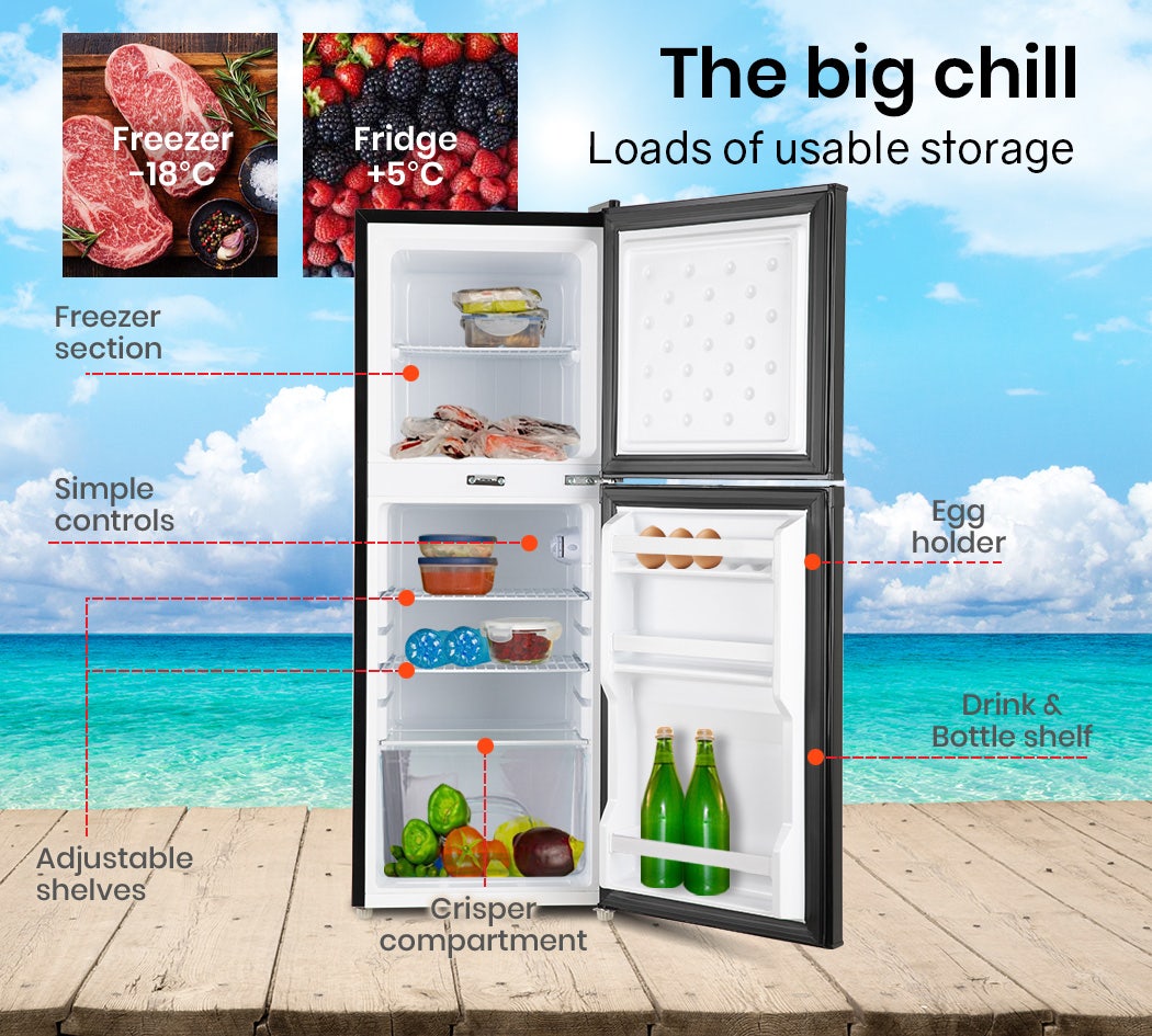GECKO 125L Portable Fridge Freezer Camping Motorhome Caravan Upright ...