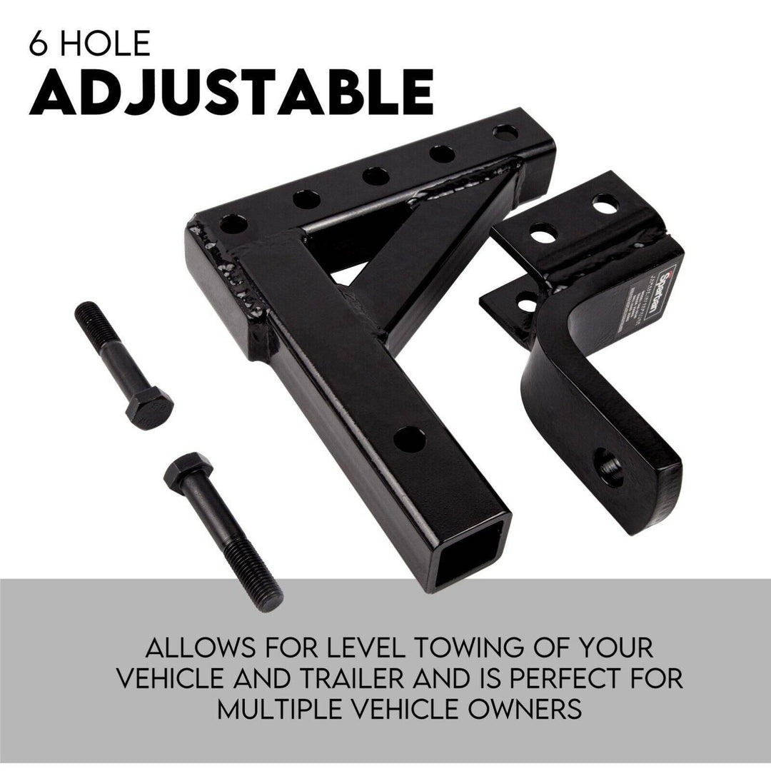 Adjustable Drop Towbar Tow Bar Ball Mount Tongue Hitch Trailer Car ...
