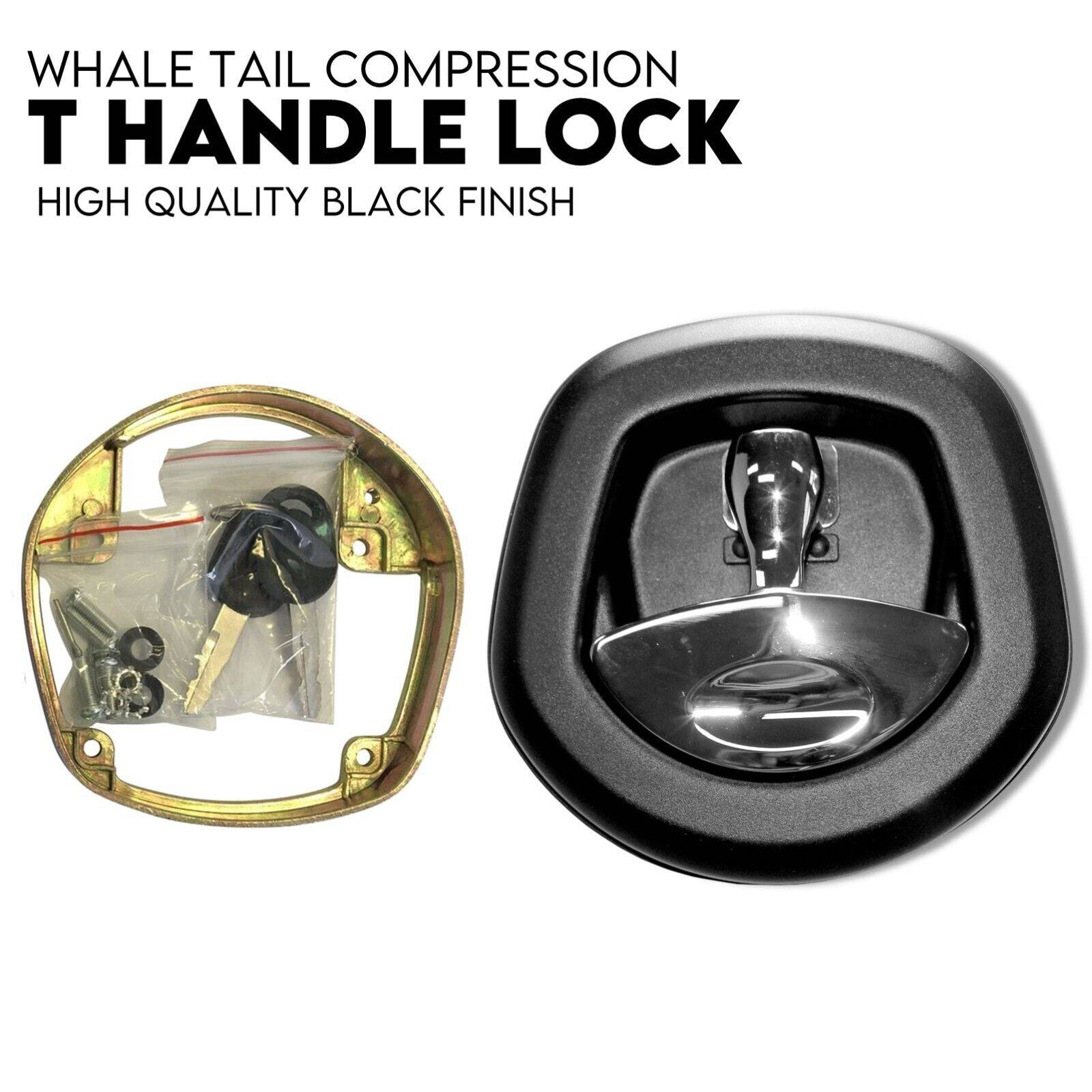 Whale Tail T Handle Lock Latch Compression Lock Trailer Toolbox Black ...