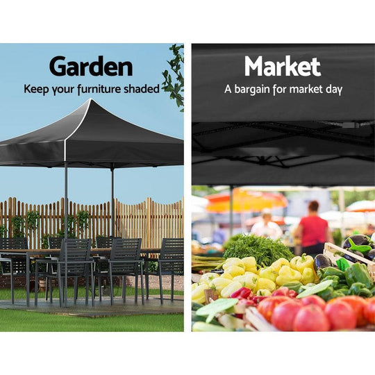 Instahut Gazebo Pop Up Marquee 3x3m Outdoor Tent Folding Wedding ...