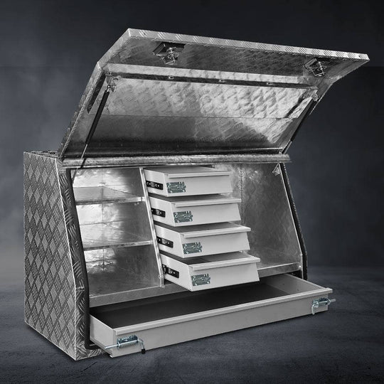 Giantz Aluminium Toolbox Generator Tool Box Drawers Truck Canopy ...
