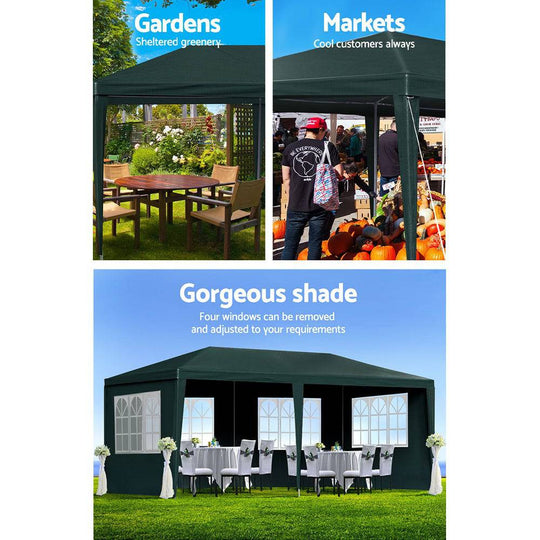 Instahut Gazebo 3x6 Outdoor Marquee Gazebos Wedding Party Camping Tent ...