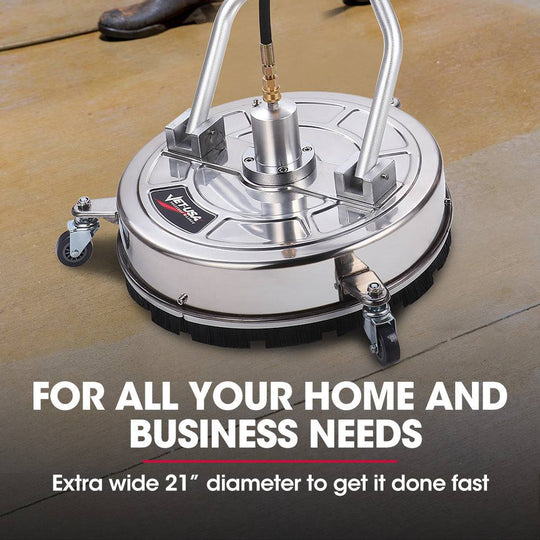 Jet-USA 21" Stainless Steel Pressure Washer Surface Cleaner with Yoke ...
