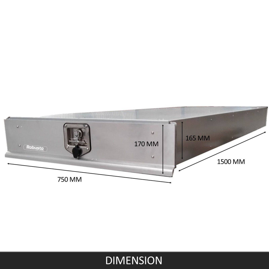 Under Tray Tool Box Trundle Drawer 1500 mm UTE Drawer Dual Extra Cab ...