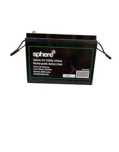 12V 200AH Lithium Rechargeable Battery by Sphere - Premium Camping Gear ...