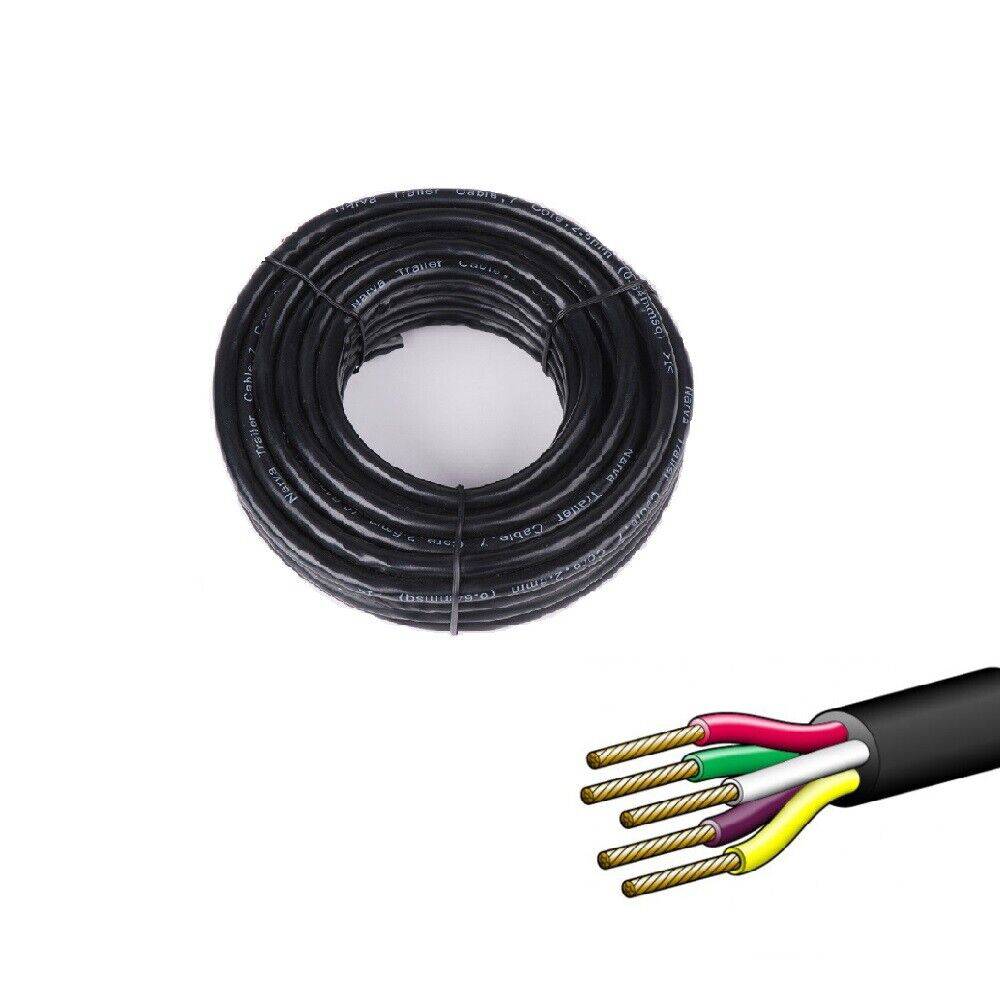 10M X 5 Core Wire Cable Trailer Cable Automotive Boat Caravan Truck ...