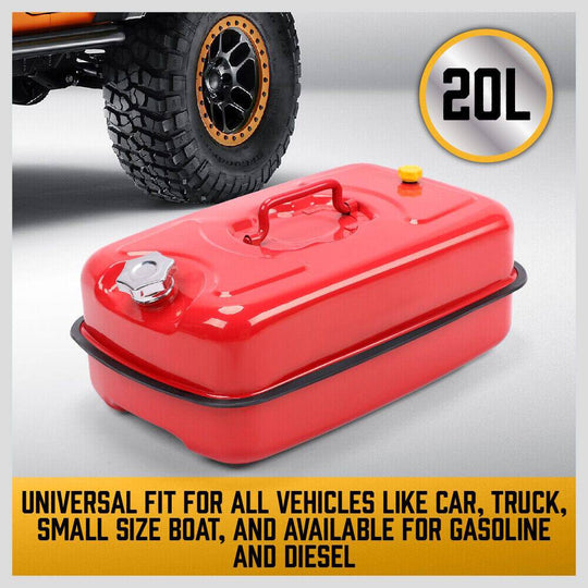 20L Fuel Can Jerry Can Petrol Diesel Spare Container Portable Fuel Tank ...