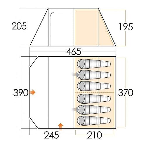 6 Person Camping & Touring Tent - Iris 600 by Vango - Premium Camping ...