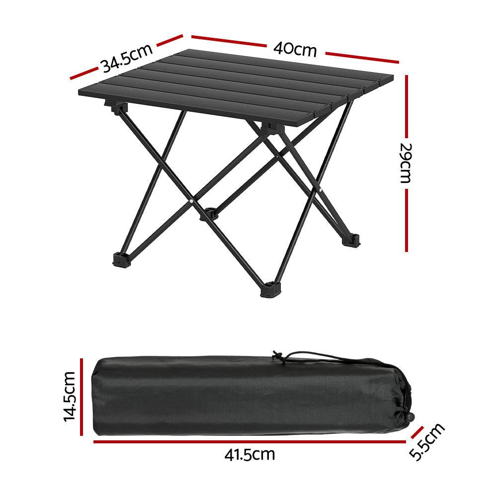Weisshorn Folding Camping Table 40cm Aluminium Portable Outdoor Picnic ...